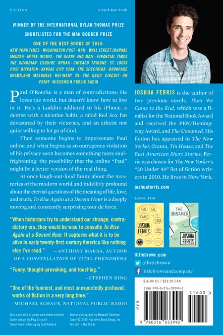 To Rise Again at a Decent Hour by Joshua Ferris | Hachette Book Group