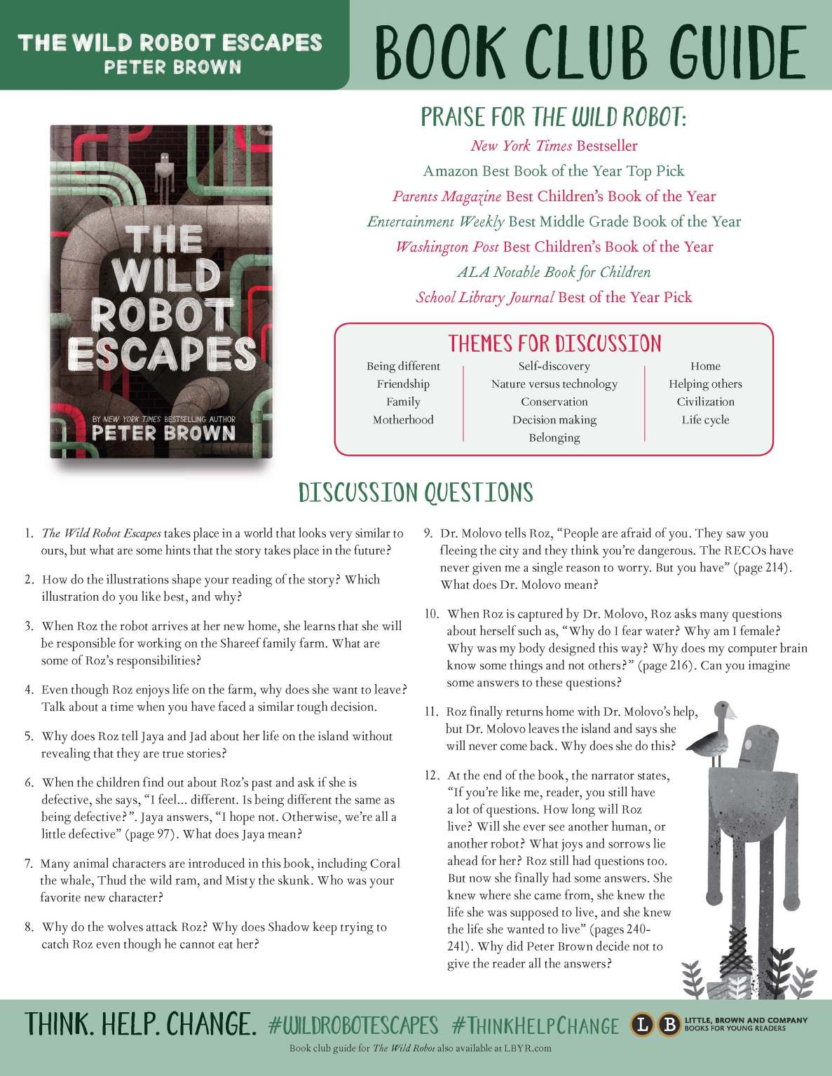 The Wild Robot Escapes by Peter Brown | Hachette Book Group | Hachette ...