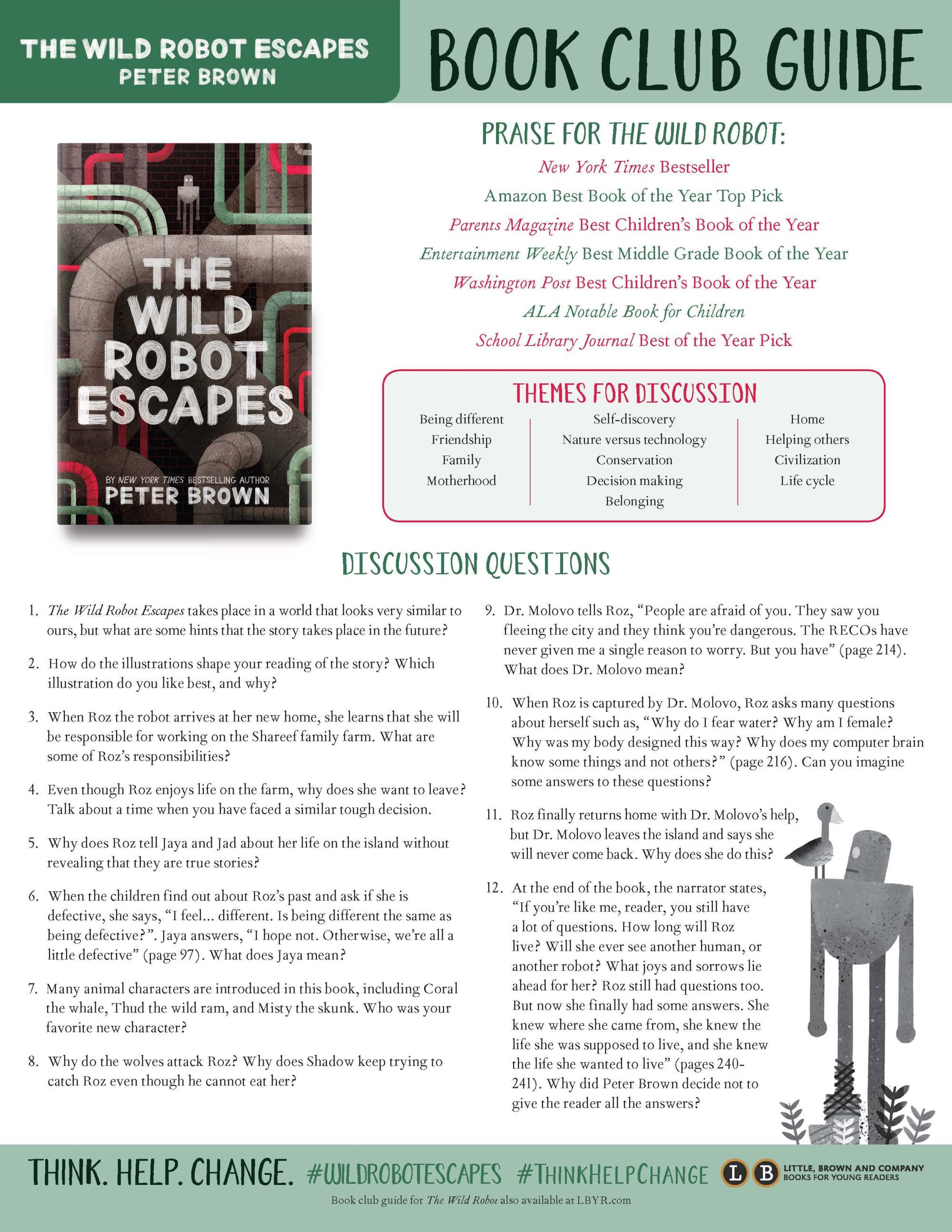 The Wild Robot Escapes by Peter Brown | Hachette Book Group | Hachette ...