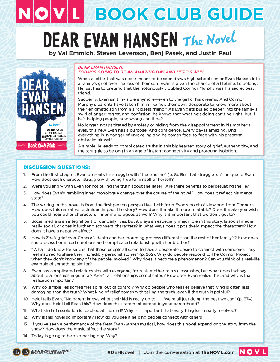 Dear Evan Hansen | 9780316420228 | Hachette Book Group