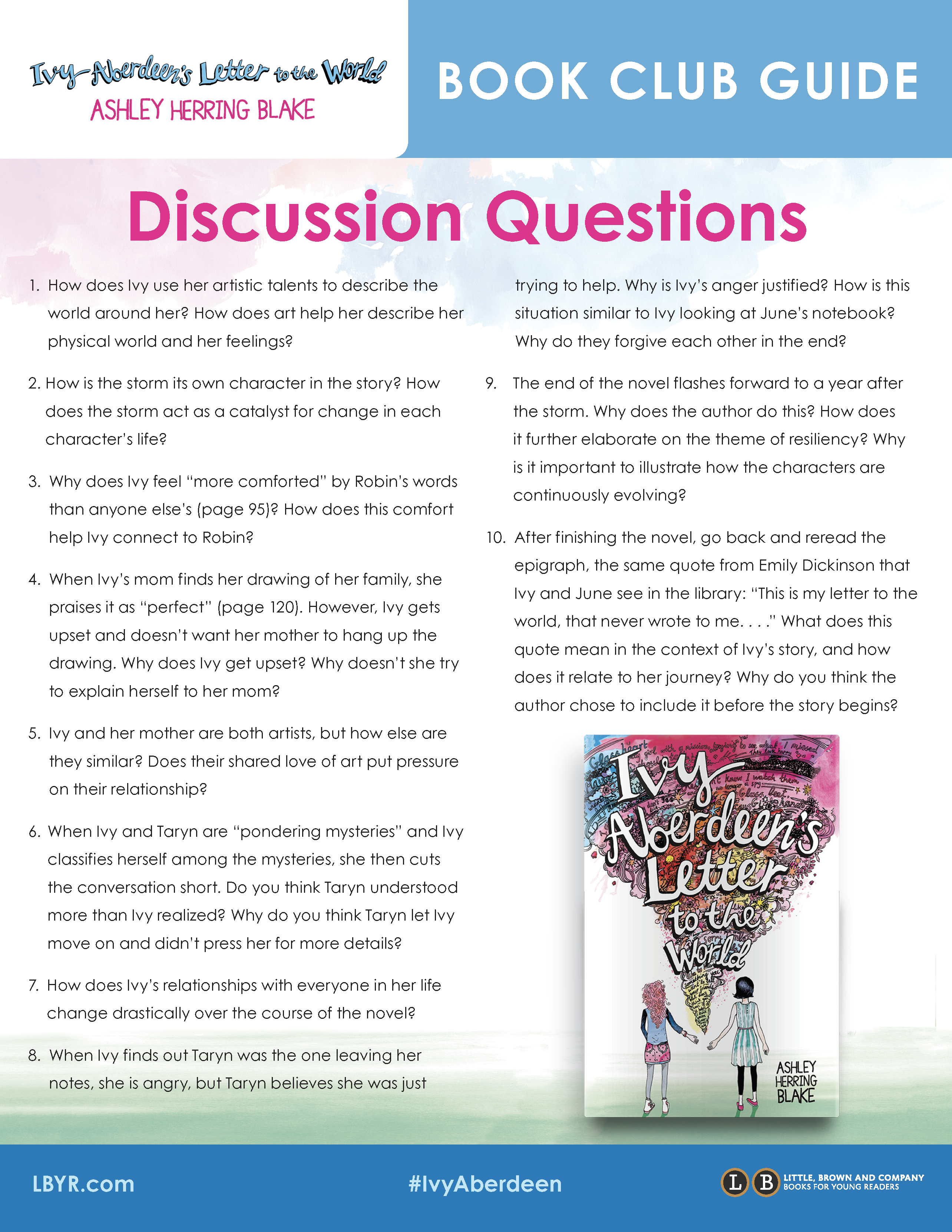 IVY ABERDEEN’S LETTER TO THE WORLD Book Club Guide | Hachette Book Group