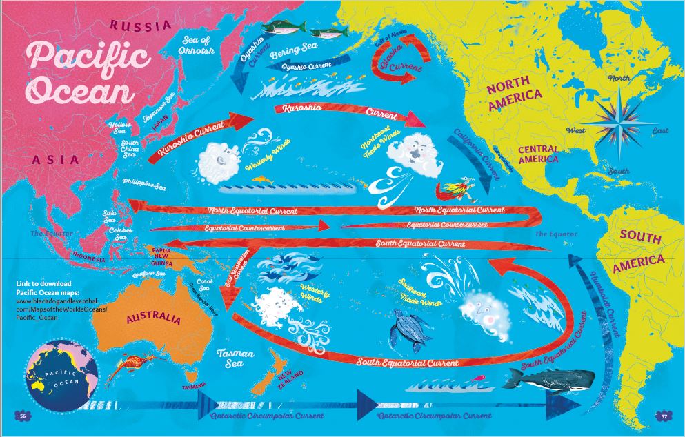 Maps of the World's Oceans - Downloadable Maps for Young Oceanographers ...