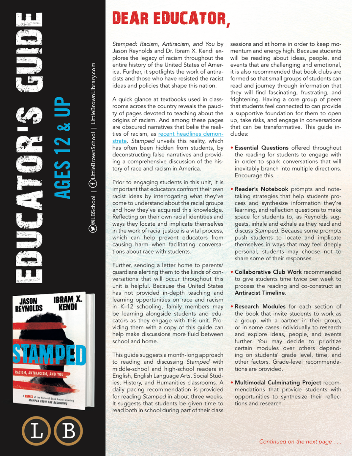 Stamped: Racism, Antiracism, and You by Jason Reynolds | Hachette Book ...