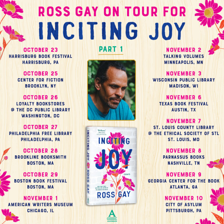 Ross Gay on Tour for Inciting Joy | Hachette Book Group