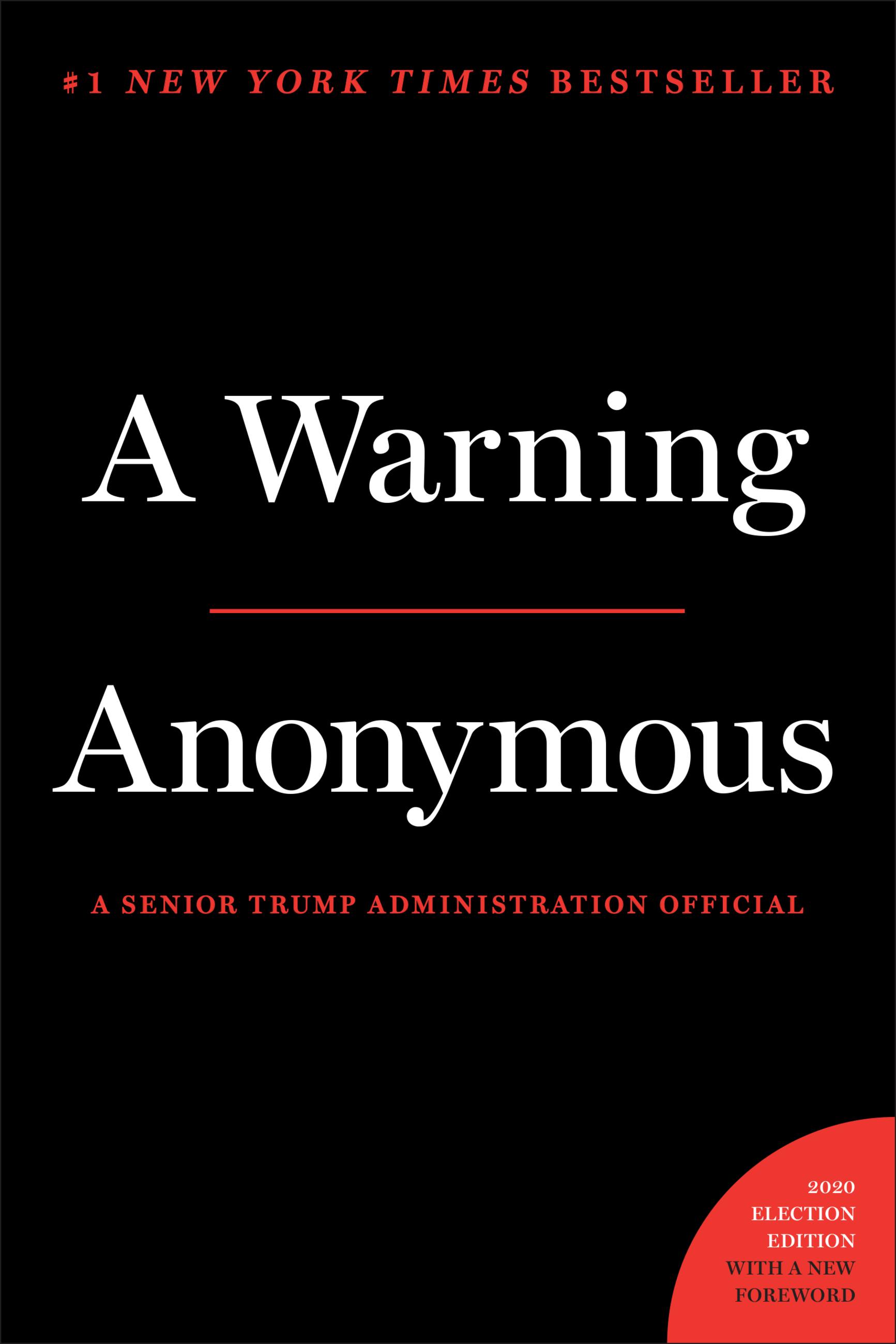 A Warning by Anonymous | Hachette Book Group
