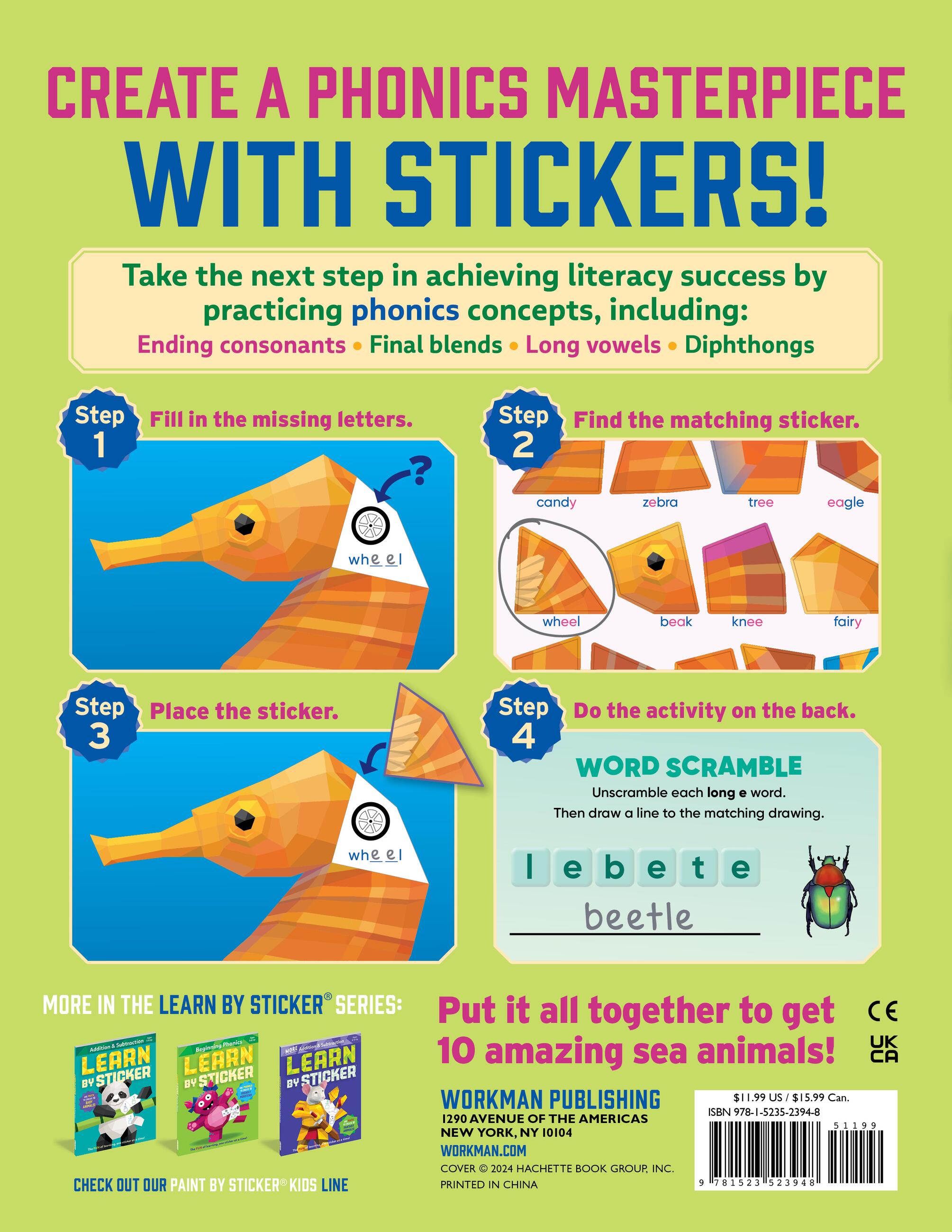 Learn by Sticker: More Phonics by Workman Publishing | Hachette Book Group