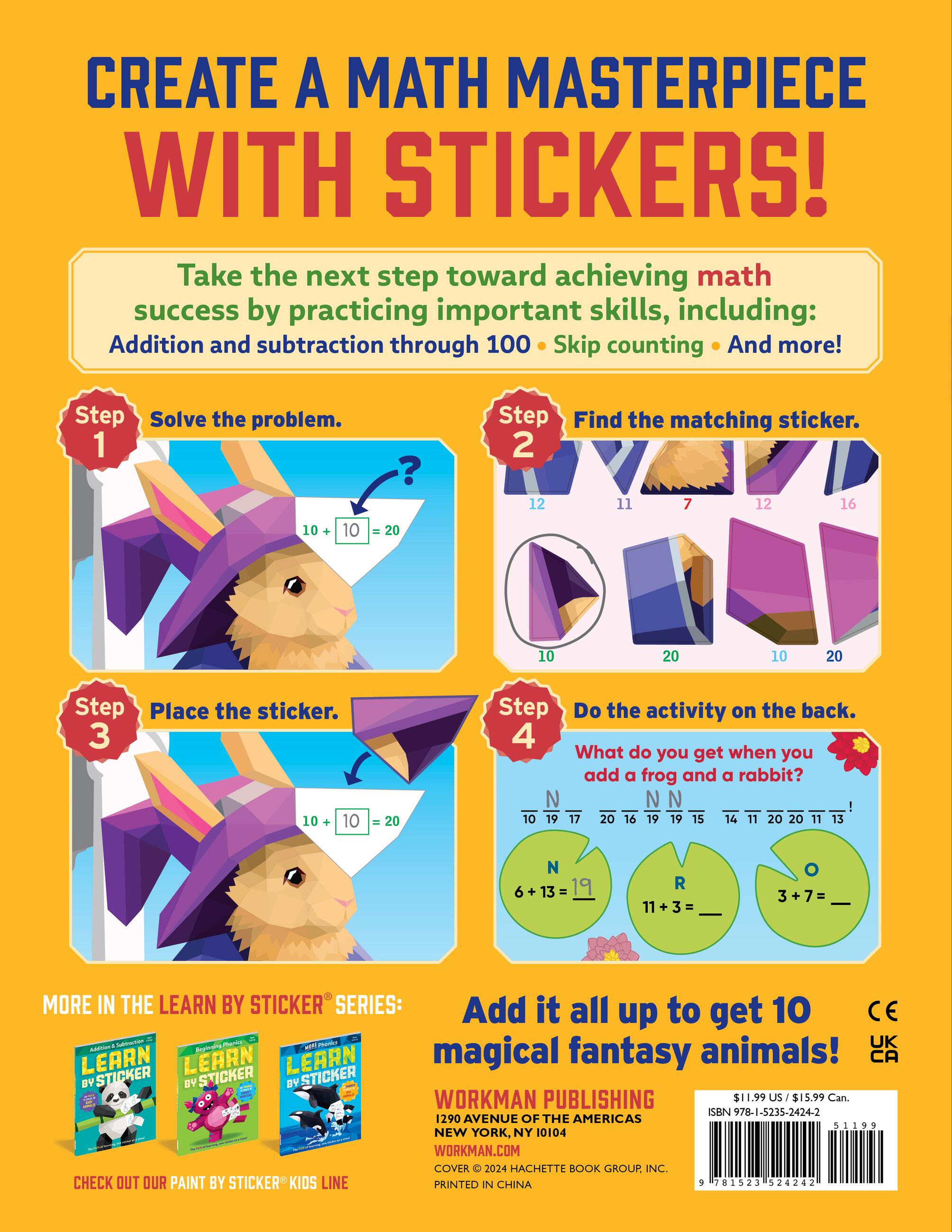 Learn by Sticker: More Addition & Subtraction by Workman Publishing ...