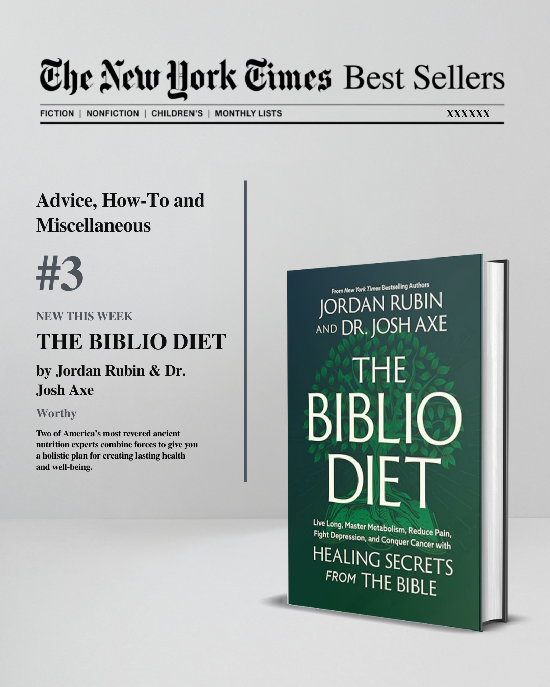 The Biblio Diet by Jordan Rubin & Dr. Josh Axe | Hachette Book Group