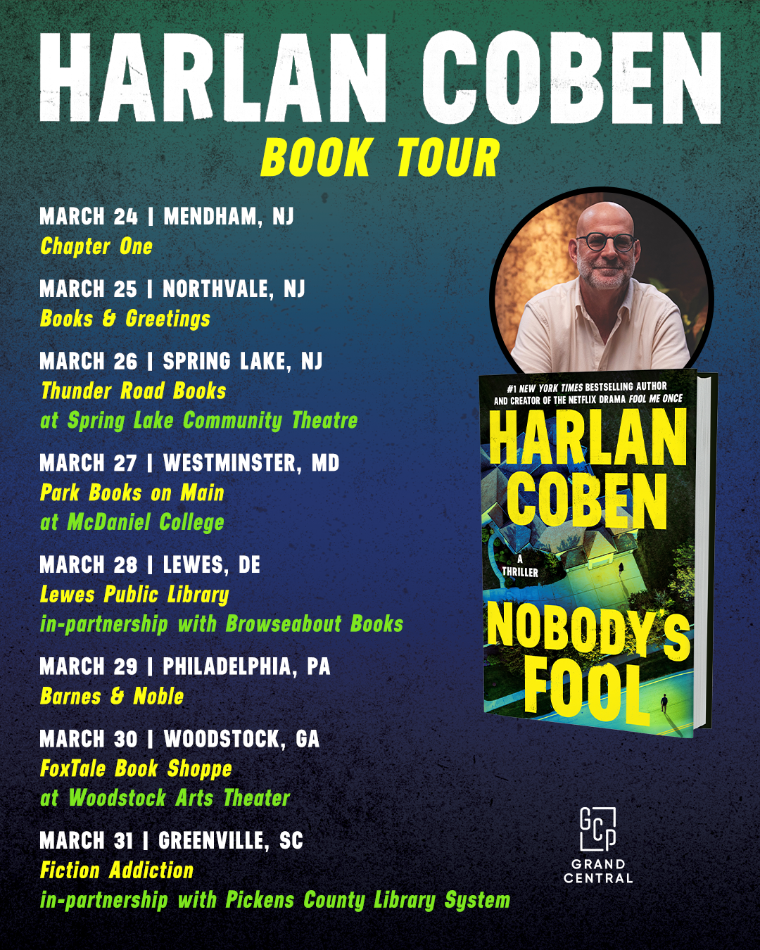 HARLAN COBEN BOOK TOUR – NOBODY’S FOOL | Hachette Book Group